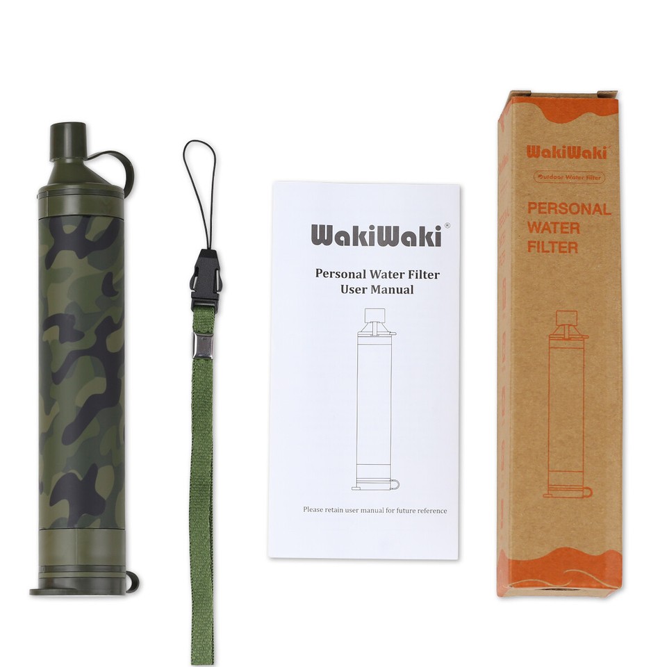 1-6,Camo Water Filter Straw Portable Personal Water Purification Filter ...