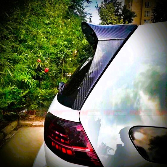 VW Golf R GTD GTI Clubsport Style Rear Gloss Black Boot Spoiler Wing ...