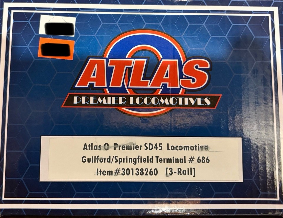 ATLAS O (MTH PREMIER) GUILFORD / SPRINGFIELD TERMINAL SD45 DIESEL ...
