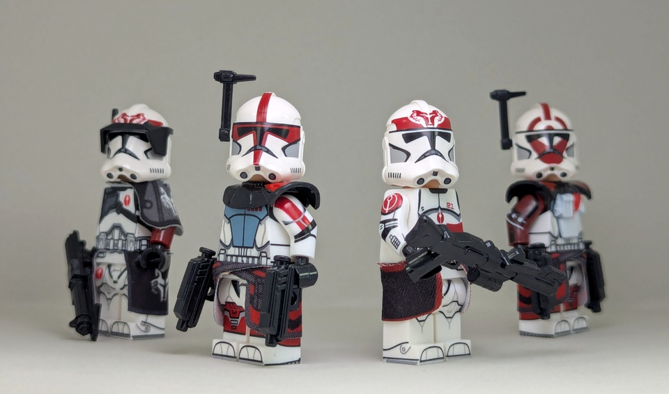 LEGO Star Wars Custom Clone Minifig (4x) 91st Recon 2023 design Battle ...