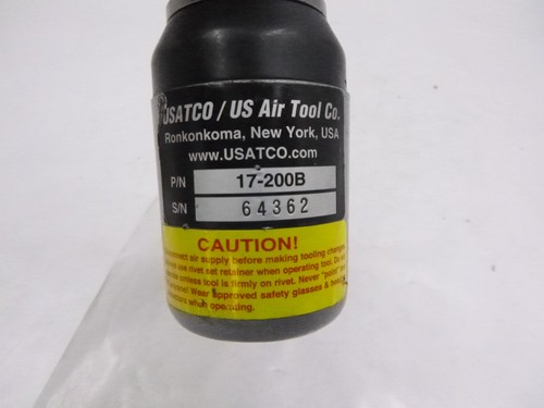 USATCO 17-200B Air Tool Rivet Gun Jiffy Type .401 Shank 9/16" B x 2-1/4 ...