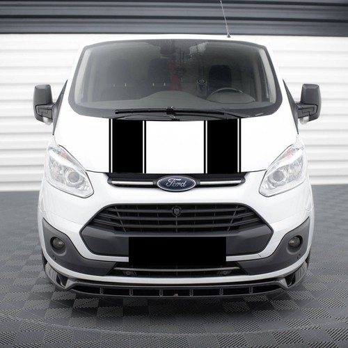 2 x Ford Transit Custom Bonnet Stripes Van Stickers Vinyl Camper Decal ...