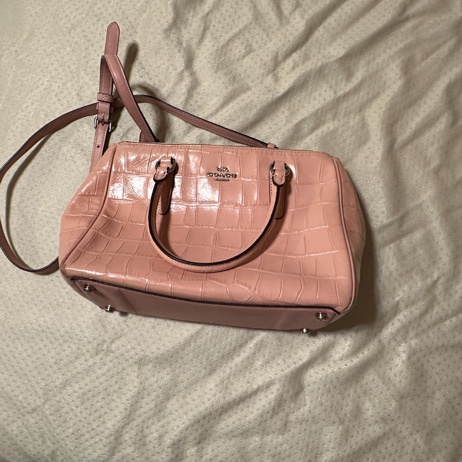 Coach Surry Carryall Light Pink Crocodile F44960 - Gem