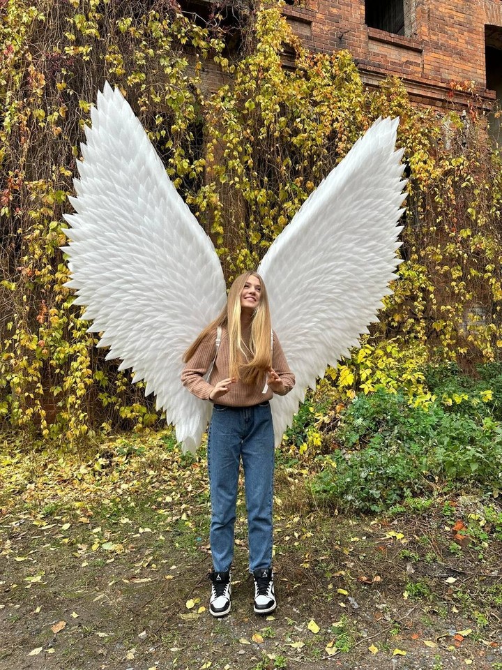 Angel Wings Costume White Wings Cosplay for Photo Shoot Extra Large ...