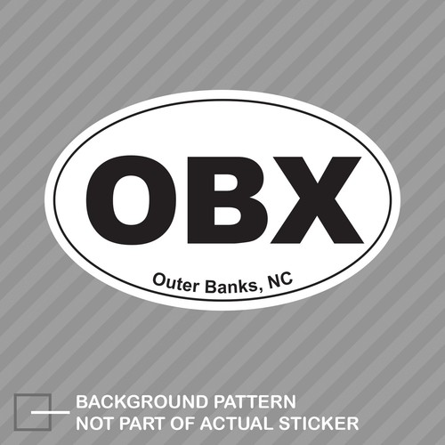 Oval OBX Outer Banks Sticker Decal Vinyl nc north carolina euro | eBay