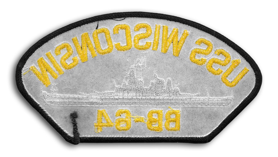 US Navy BB-64 USS Wisconsin Battleship Cap Patch Iron On [FLB1625] | eBay