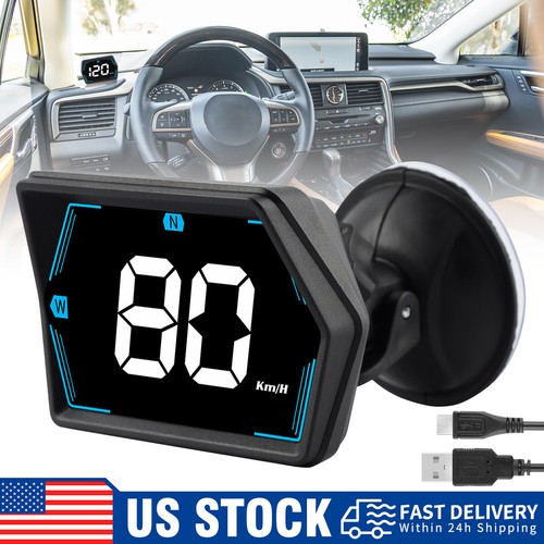 Universal Car Digital Speedometer GPS HUD Head Up Display MPH Overspeed ...