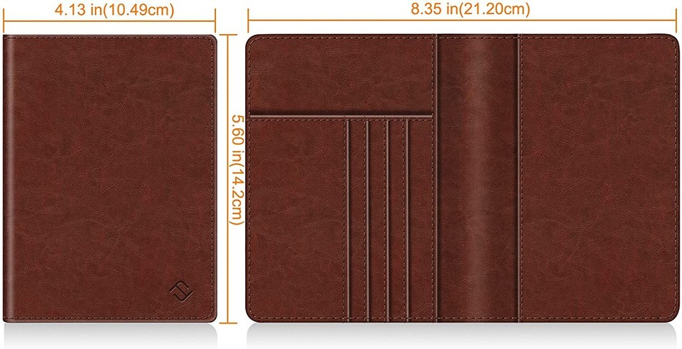 Passport Holder Travel Wallet RFID Blocking PU Leather ID Card Case ...