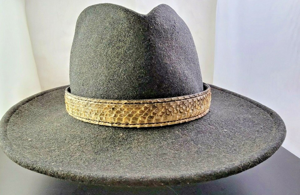 Rattlesnake skin hat band band adjustable Western cowboy cowgirl real ...