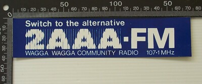VINTAGE 2AAA FM 107.5 WAGGA WAGGA COMMUNITY RADIO ADVERTISING PROMO ...
