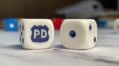 PD Police Department team Heroclix custom D6 dice pair | eBay