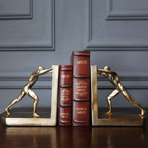Home Decorative Man Bookshelf Bookends, Art Bookend, Set of 2 ...