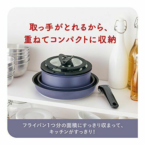 Pan 9 Pcs Set T-FAL Detachable Handle Ingenio Neo IH Serenade Titanium ...