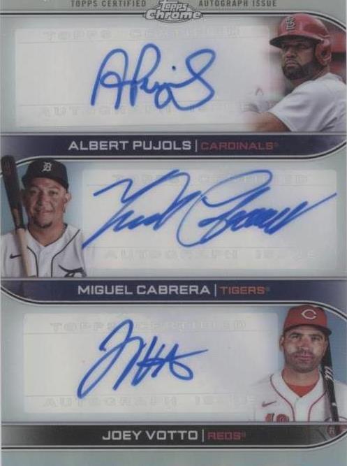 2022 Topps Chrome Sonic - Triple Autographs Albert Pujols, Miguel ...