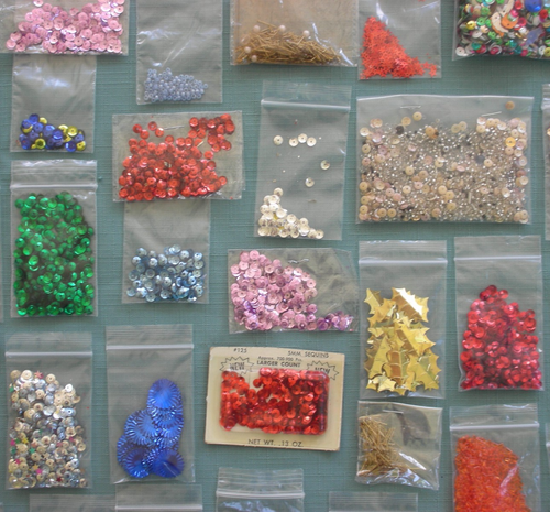 VINTAGE LARGE LOT MIXED SEQUINS FOR SEWING CRAFTS ASSORTED COLORS ...