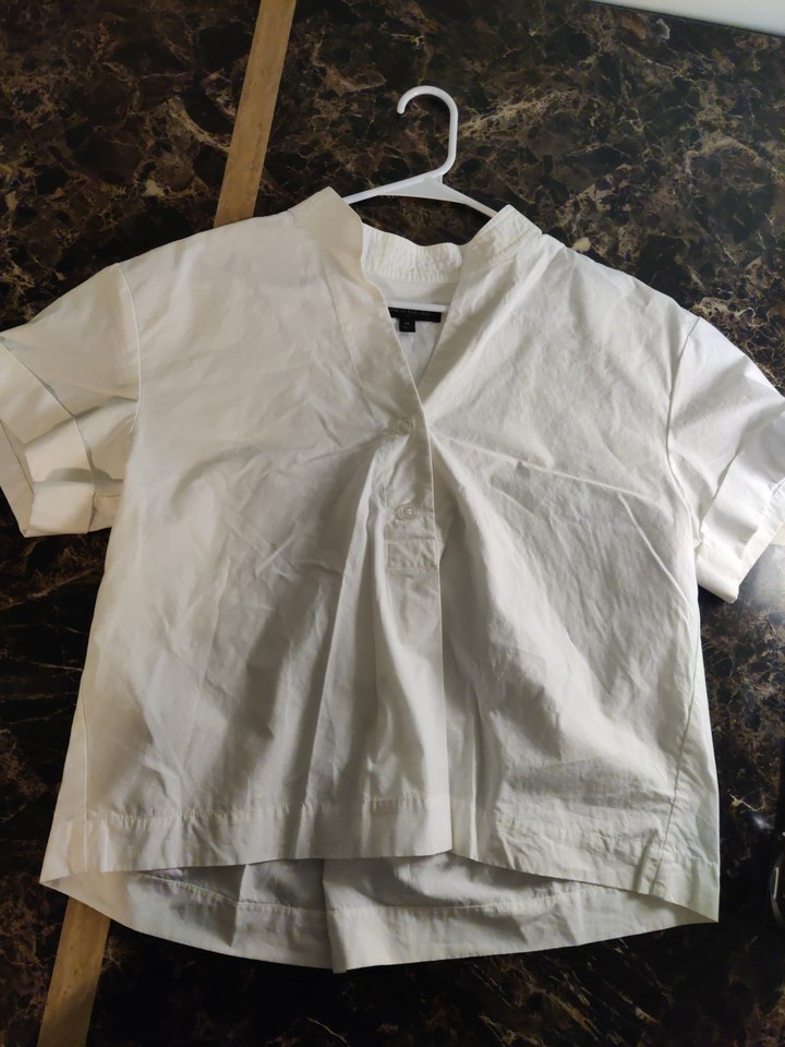 Banana Republic Womens Classic Button Shirt White M | eBay
