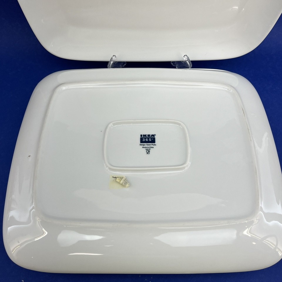 ONE IKEA 365+ Rectangular 12” Dinner Plate Chop Plate Platter Susan ...