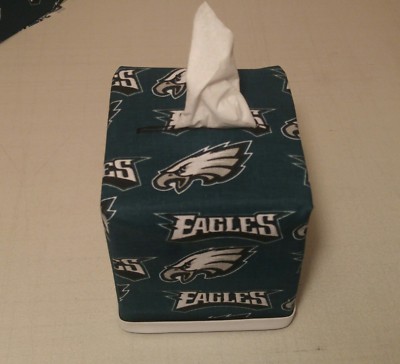 NFL Philadelphia Eagles Tissue Box Cover (white trim) Handmade | eBay