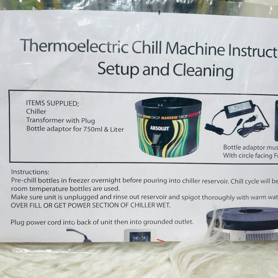 ABSOLUT SINGLE BOTTLE CHILL MACHINE THERMOELECTRIC CHILL MACHINE | eBay