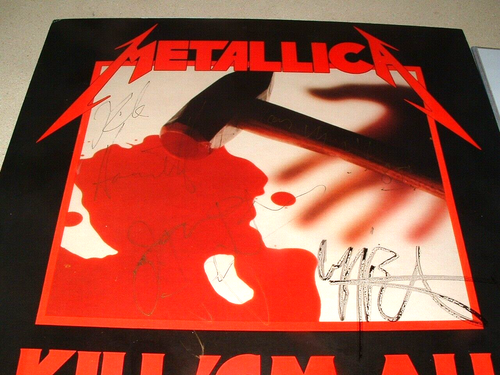 METALLICA 1983 MEGAFORCE RECORDS "KILL EM ALL" /500 LP 4X SIGNED BAS ...