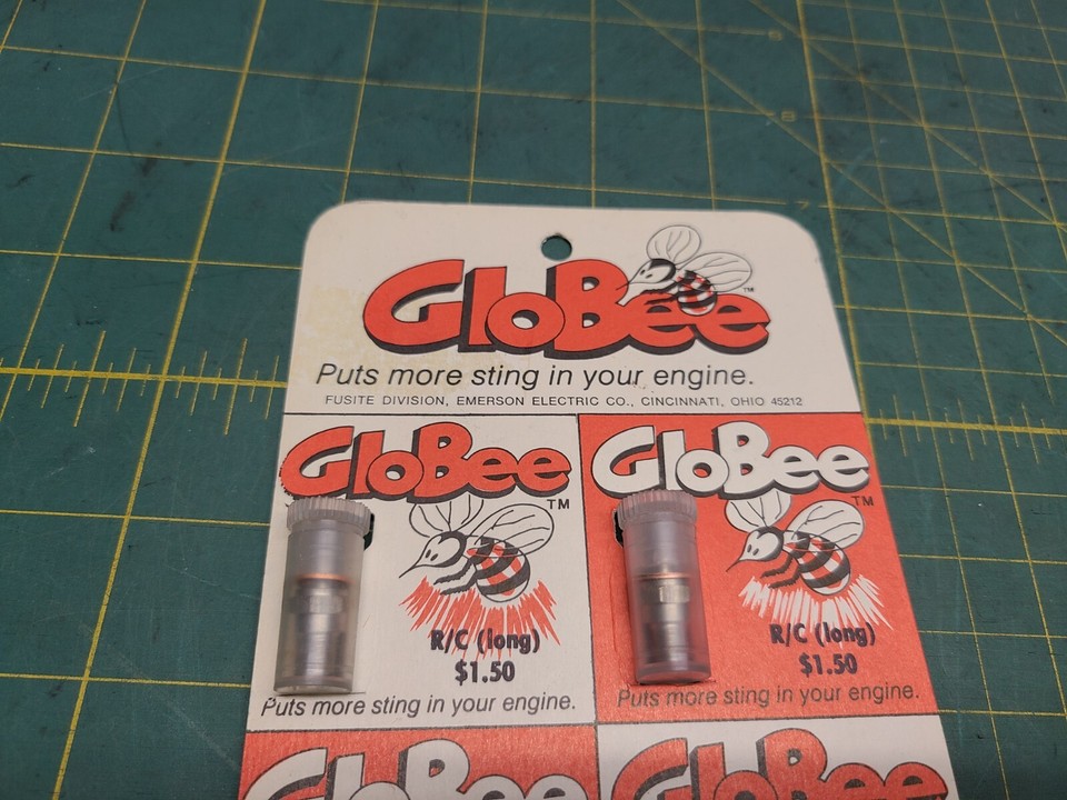 12 NOS Vintage GloBee R/C Long Reach Glow Plug For Gas Model Airplane ...
