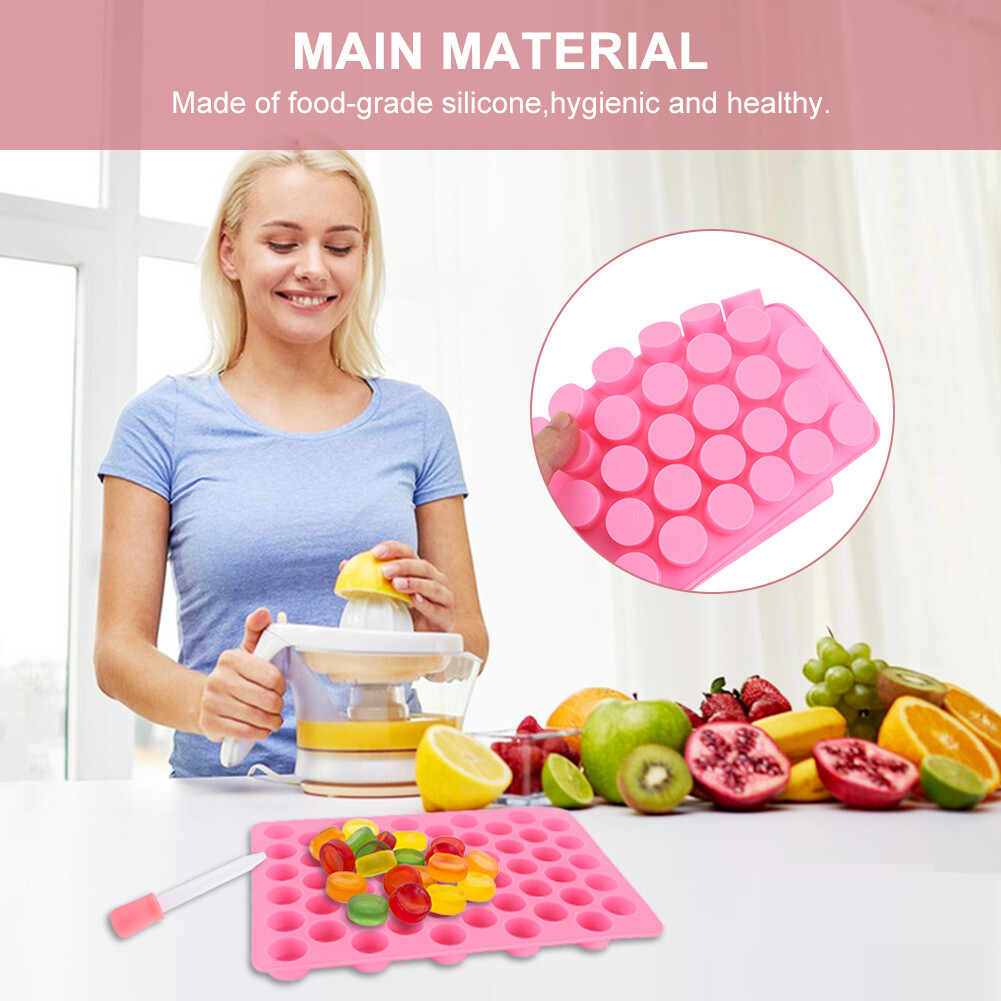 6pcs Non Stick 55 Cavity For Keto Snack With Dropper Silicone Mold Set ...