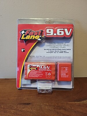 Fast Lane Rc 9.6v Radio Control Rechargeable NiMH Battery /Charger ...