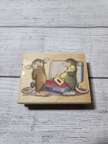 Vintage Stampabilities HOUSE MOUSE Lip Stamp Wooden Rubber Stamp 1999/ ...