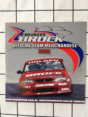 Team Brock 2002 official team merchandise catalogue | eBay Australia