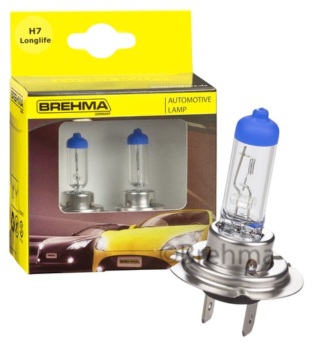 2er Set Brehma H7 LONGLIFE LL 12V 55W Halogen PX26d Autolampe Birne ...