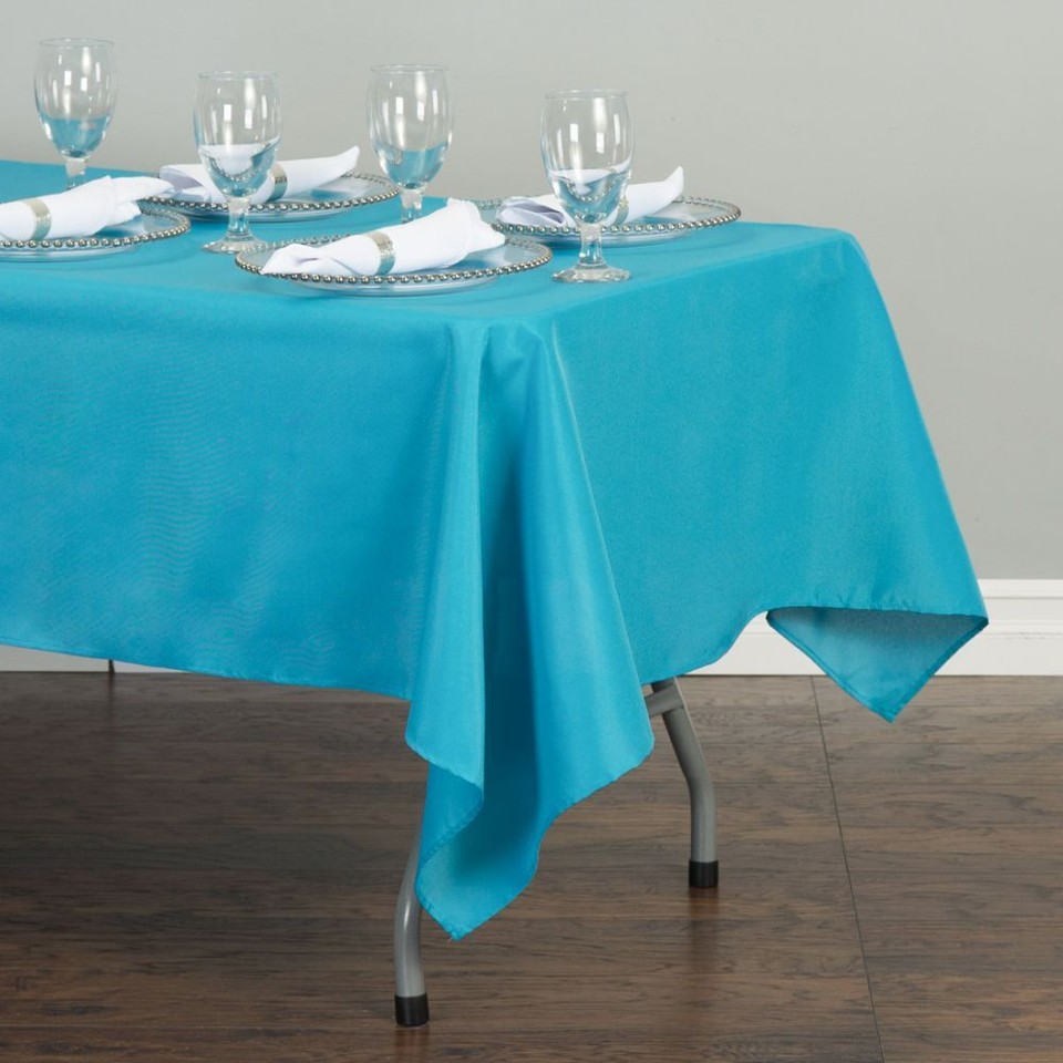 LinenTablecloth 60 x 102 in Rectangular Polyester Tablecloth Wedding ...