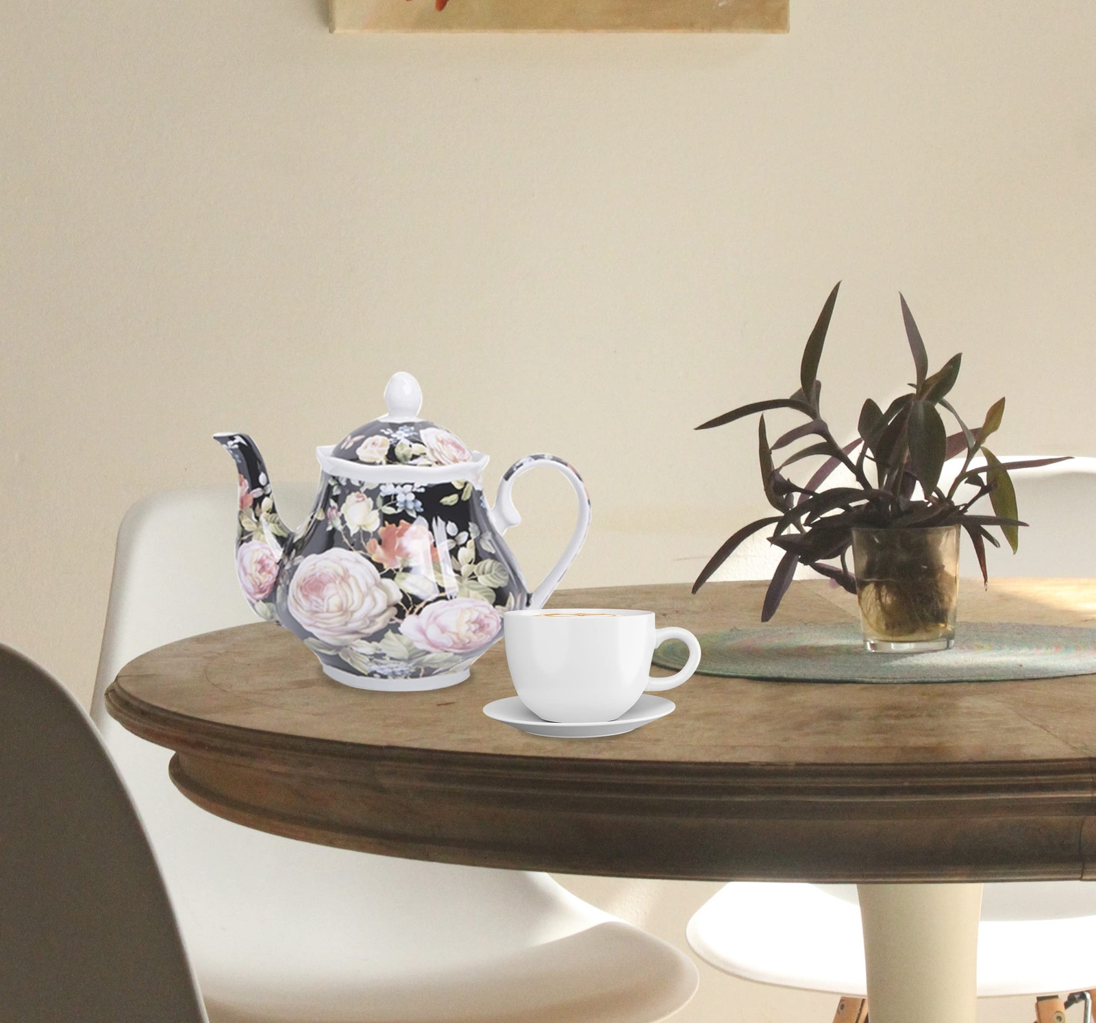 European Ceramic Teapot Coffee Pot Water Pot Porcelain Vintage Gift Tea ...