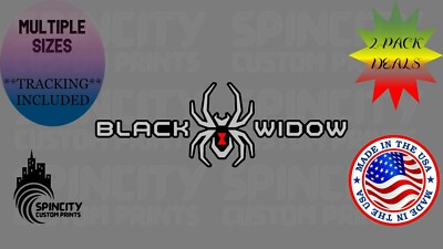 Black WIDOW SPIDER Truck Vinyl Decal Graphic Bumper Widow Laptop ...