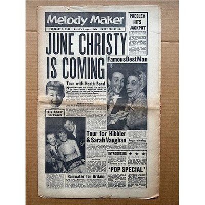 VARIOUS 1958 MELODY MAKER MAGAZINE FEBRUARY 1 1958 JUNE CHRISTY/JAZZ ...