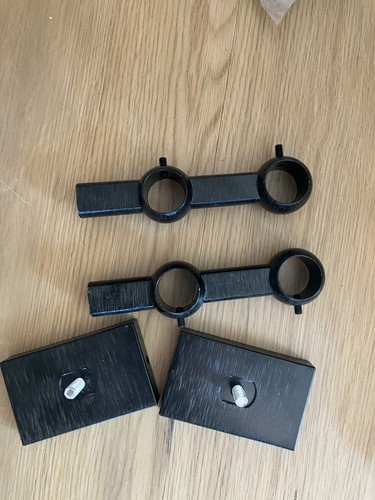 Pottery Barn Double Curtain Rod Brackets, .75”d, X2 Cast Iron Black | eBay