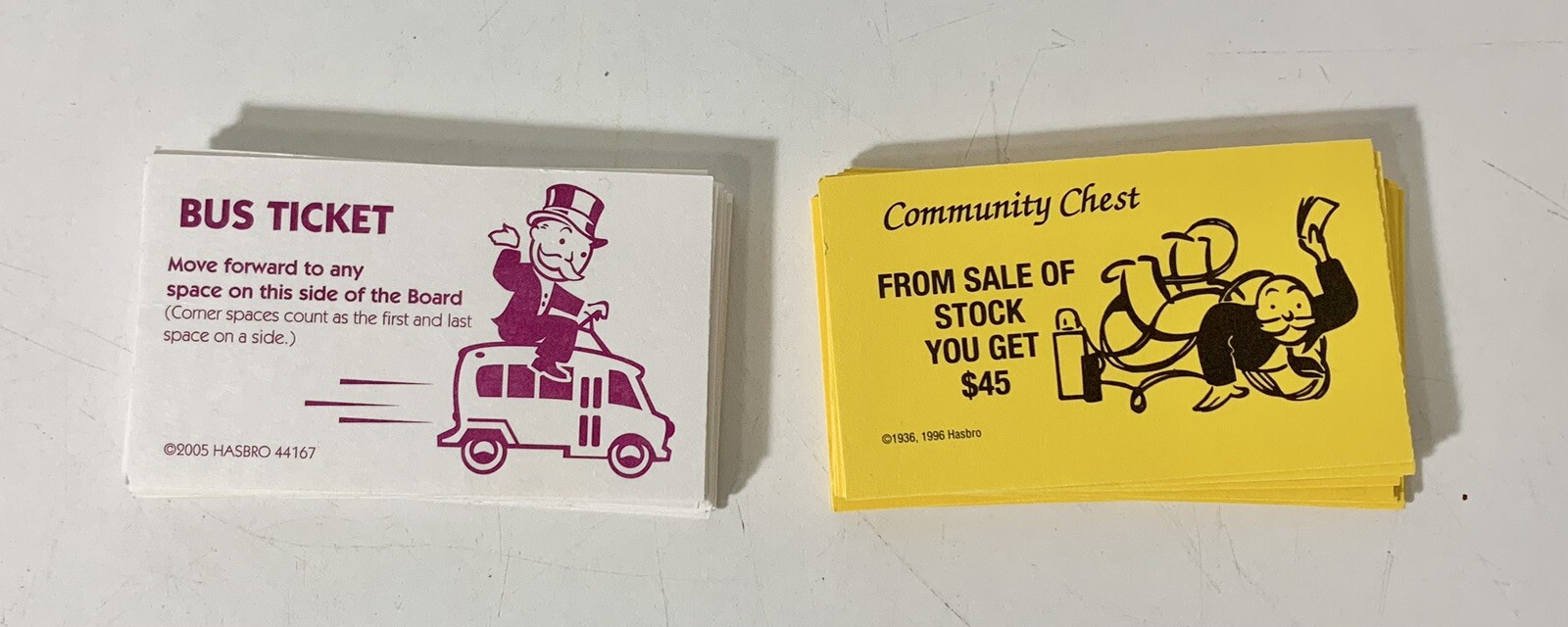 Mega Monopoly Bus Tickets Community Chest Cards Game Parts Replacements ...