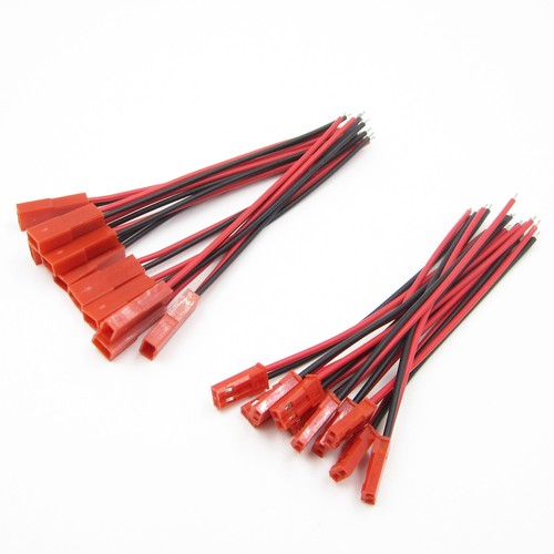 JST Connector Plug Cable Line Male+Female for RC BEC Lipo Battery 100mm ...