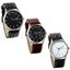 Men's Simple Casual Big Scale Dial Leather Strap Date Quartz Wrist ...