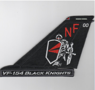 5.5" NAVY VF-154 F-14 TOMCAT TAILFIN BLACK TEXT EMBROIDERED PATCH | eBay