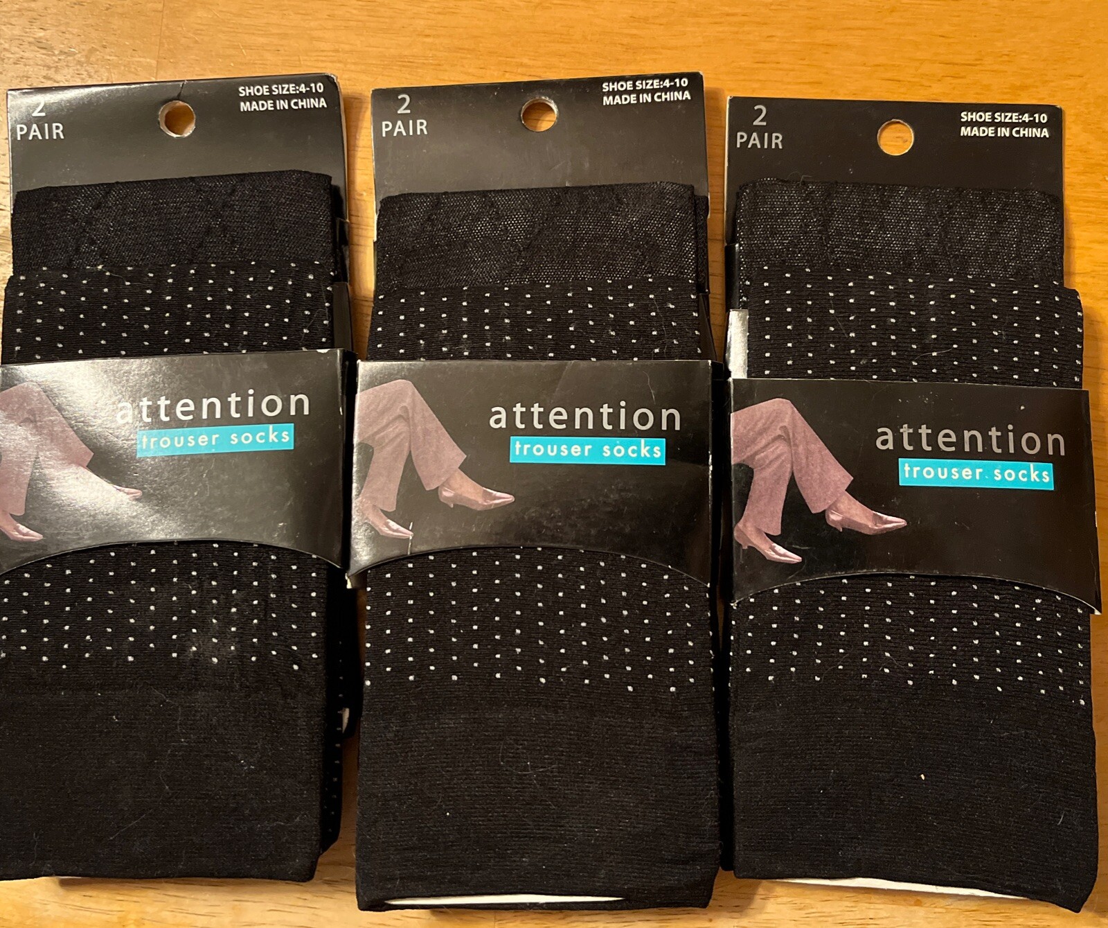 NEW! ATTENTION WOMEN’S TROUSER SOCKS 2 PACK SIZE 9-11 (3 Packs Available) #129 | eBay