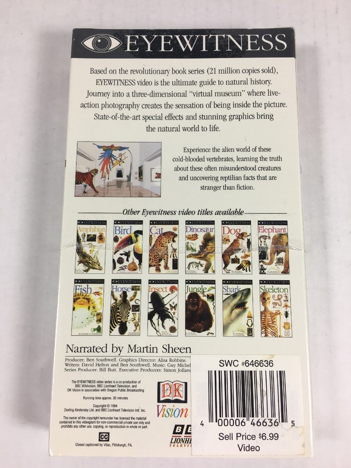 Eyewitness Reptile VHS Brand New [A29] | eBay