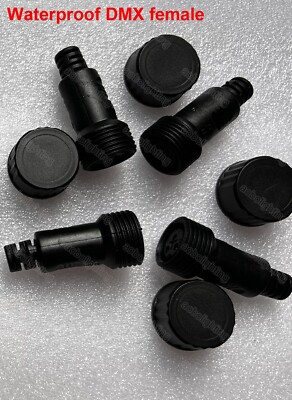 4x 3Pin DMX Terminator XLR Connector Waterproof Female Plug Stage ...