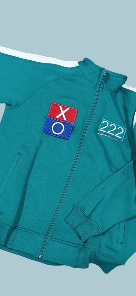 Squid Game Green Tracksuit with Removable Number Patches Unisex Cosplay ...