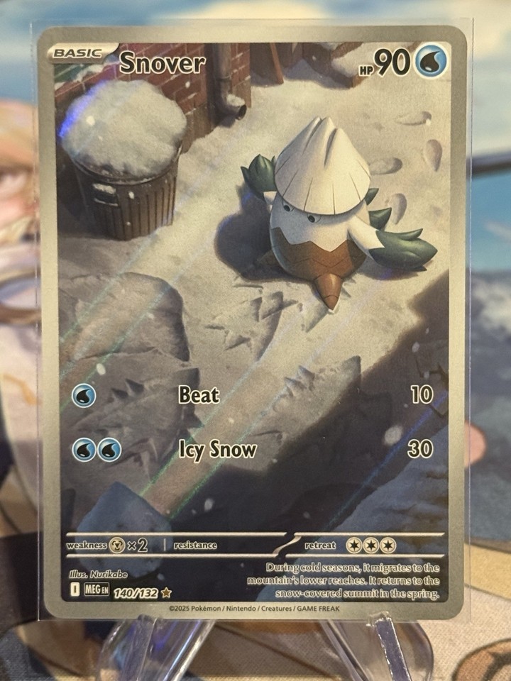 140/132 Snover - ME01 Mega Evolution - Illustration Rare NM Pokemon | eBay