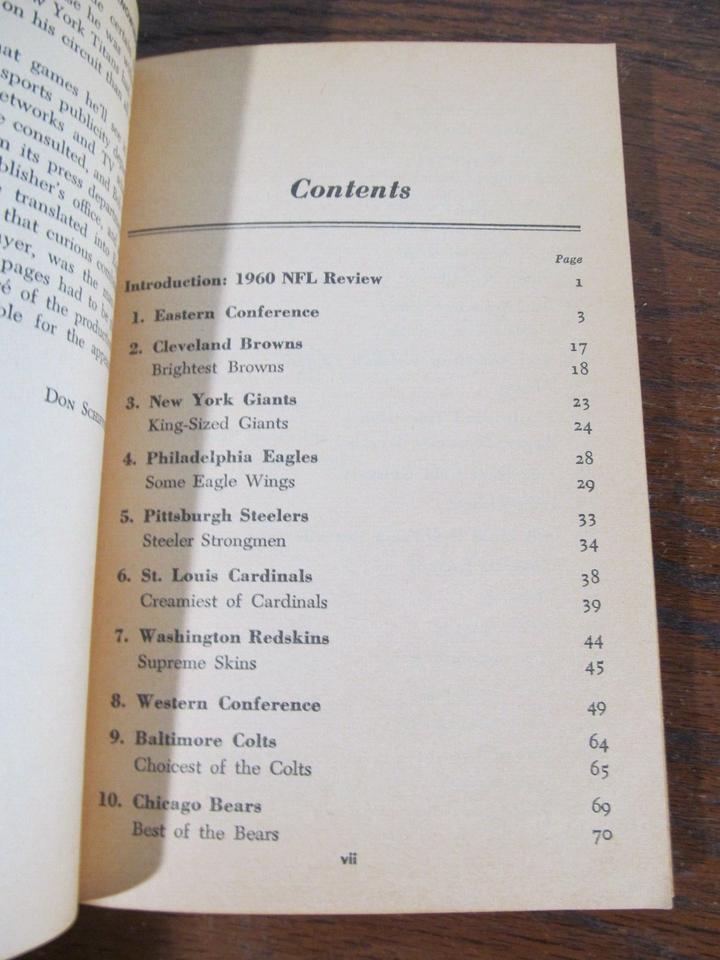 Vtg 1960 Pro Football Book Compliments Grain Belt Beer Brewing Co ...