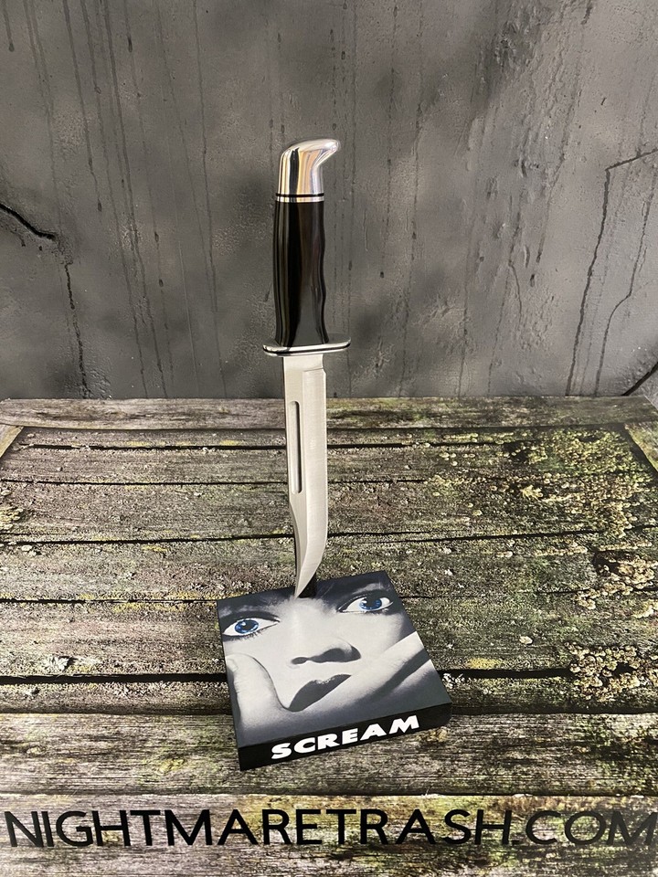 Scream Movie Ghostface Buck 120 Knife Display Stand Film Accurate Prop ...