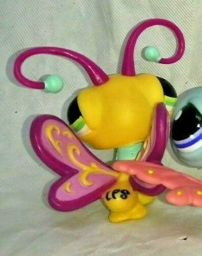 Papillon jaune violet yeux vert # 1946 LITTLEST PET SHOP Petshop LPS ...
