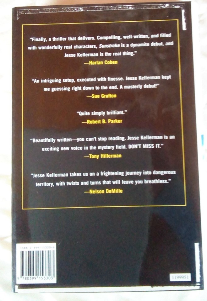 Sunstroke by Jesse Kellerman (2006, Hardcover) 9780399153303| eBay