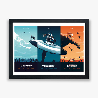 Captain America Trilogy Movie Poster / Art Print | eBay
