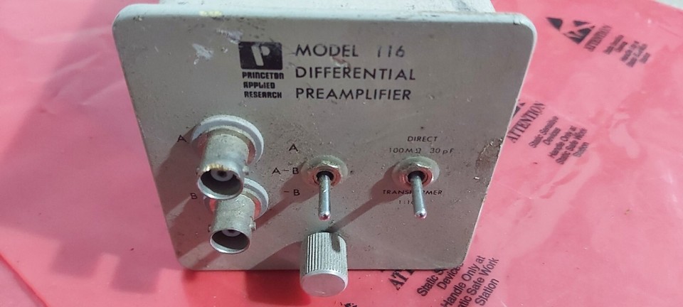 Preamplifier 116 Differential Preamplifier Make Offers! UPS Shipping ...